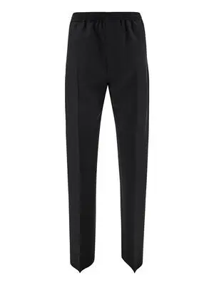 Givenchy Black Jogger Pants With Elastic Waistband In Wool And Mohair - Multicolor