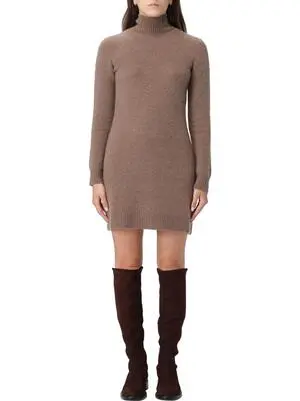 Max Mara Turtleneck Sweater Dress - Gray