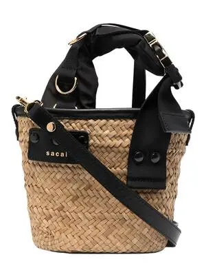 Sacai Raffia Bucket Bag - Multicolor
