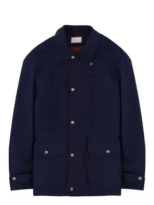 Brunello Cucinelli BRUNELLO CUCINELLI Wool Canvas Jacket Blue
