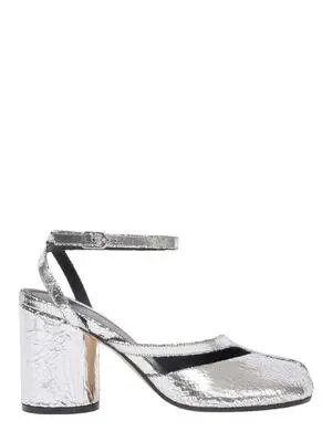 MAISON MARGIELA 80mm Leather Tabi Toe Pumps - Silver