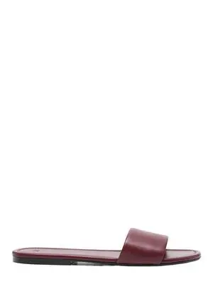 Celine Leather Flat Sandals - Multicolor
