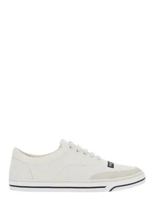 Dolce & Gabbana Canvas Low Top Sneakers With Logo Patch - Multicolor