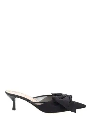 Fendi Sabot Colibr" Polyamide Mules With Bow Detail - Black