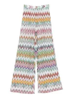 Missoni Viscose Patterned Wide-leg Pants - Multicolor