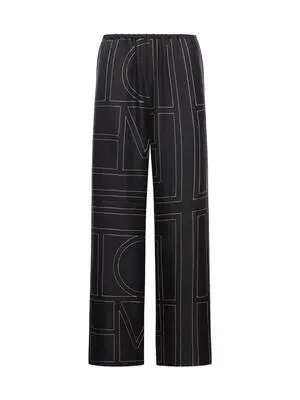 TOTÊME TOTEME Silk Monogram Trousers