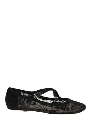 Dior Ballerina Flats With Straps - Black