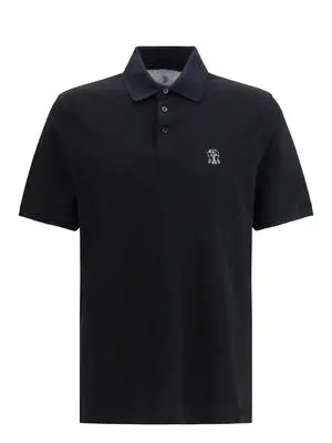 Brunello Cucinelli Brunello Cucinelli Men Cotton Polo Black