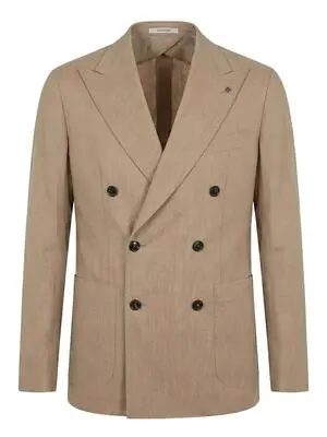 Tagliatore Montecarlo Double-breasted Linen Blazer - Multicolor