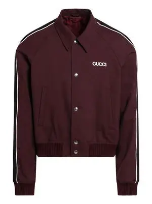 Gucci Wool Blend Bomber Jacket - Red