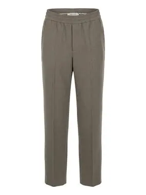 GOLDEN GOOSE Wool Wide Jogging Pants - Multicolor