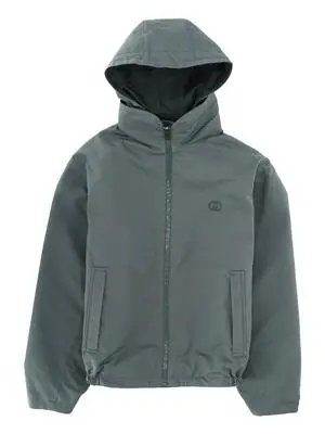 Gucci Zip-up Hooded Jacket With Logo Detail - Green