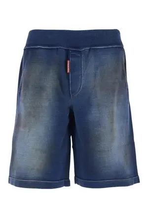 Dsquared2 Dsquared2 Cotton Shorts With Elastic Waist And Worn Effect Multicolor