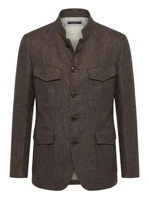 MONTECORE Wool Stand Collar Jacket - Multicolor
