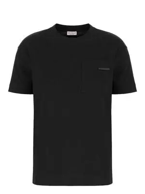 Brunello Cucinelli Cotton T-shirt With Sheer Panels - Multicolor
