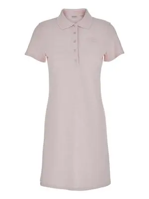 Burberry Cotton Polo Dress With Front Logo - Multicolor