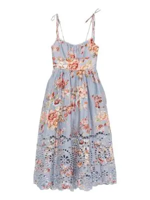 Zimmermann Alight Picnic Midi Dress In Green - 55% Off | Editorialist