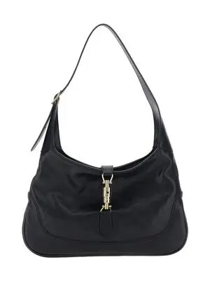 Gucci Jackie" Shoulder Bag With Strap And Front Closure In Black Leather - Multicolor