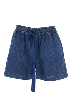 VALENTINO VALENTINO Blue Cotton Shorts With Welt Pockets
