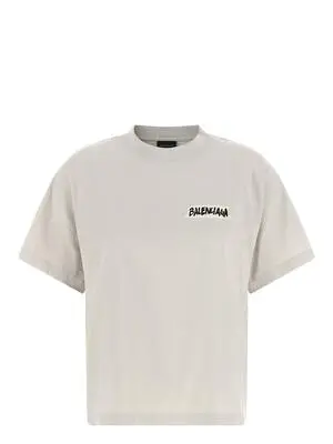 Balenciaga Masking Tape Print T-shirt - Gray