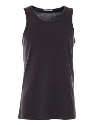 LEMAIRE Sleeveless Scoop Neck Tank Top - Black