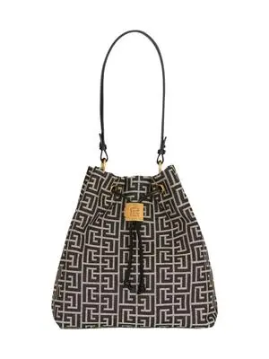 Balmain Sync Monogram Drawstring Backpack - Multicolor