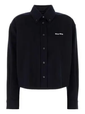 Miu Miu Wool Blend Shirt - Blue