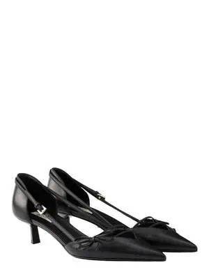 Prada Stiletto Pointed Toe Pumps - Black