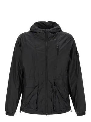 Stone Island 4100057 Cordura Ripstop Nylon Hooded Jacket - Blue