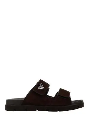 Prada Calf Leather Sandals - Brown