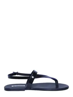 JIL SANDER Leather Sandals - Black