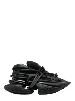 Balmain Unicorn Sneakers With Embossed Logo - Black
