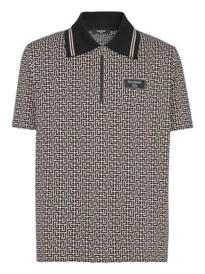 Balmain Labyrinth Polo Shirt With Jacquard Effect - Multicolor