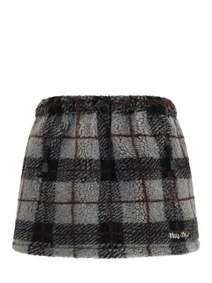 Miu Miu Check Mini Skirt - Multicolor