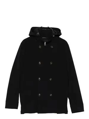 MONTECORE Double-breasted Hooded Jacket - Blue