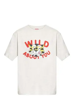 Kenzo Wild Tiger Print T-shirt - Gray