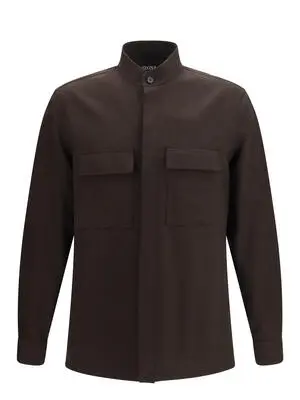 Zegna Oasi Linen Shirt - Brown