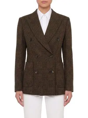 Max Mara Double Breasted Blazer - Brown