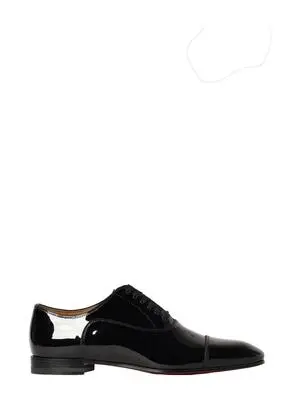 CHRISTIAN LOUBOUTIN Patent Leather Oxford Shoes - Black