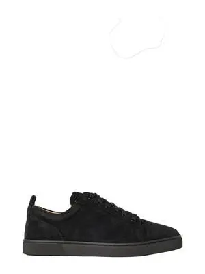 CHRISTIAN LOUBOUTIN Christian Louboutin Black Calf Leather Lace Up Sneakers Black