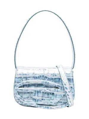 DIESEL® DIESEL 1DR Leather Shoulder Bag In White Multicolor