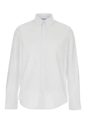Burberry White Shirt With Button Down Collar In Cotton - Multicolor