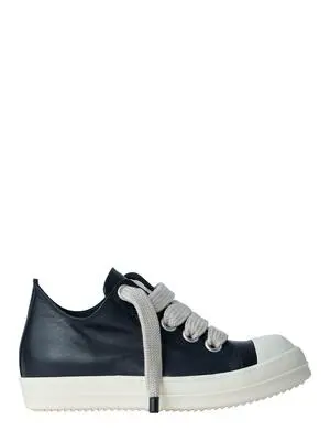 Rick Owens Jumbolace Low-top Leather Sneakers - Black