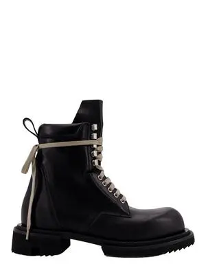 Rick Owens Leather Lace-up Boots - Black