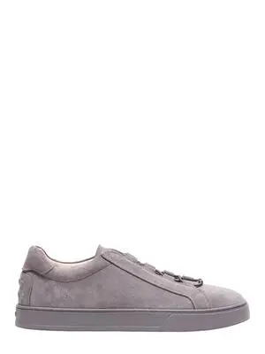 TOD'S TOD'S Suede Lace-Up Sneakers Gray