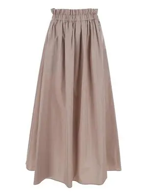 Herno HERNO Skirt With Elastic Waist And Logo Plate Pink