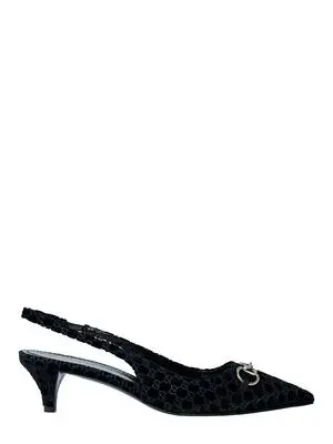 Gucci Gg Slingback Pumps - Black
