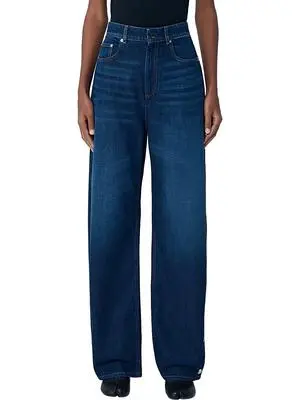 Sportmax Five-pocket Jeans With Button Detailed Side Seams - Blue