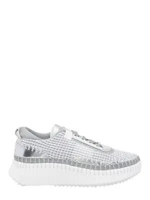 Chloé CHLOE "Nama" Sneakers With Decorative Stitching And Mesh Detail Silver
