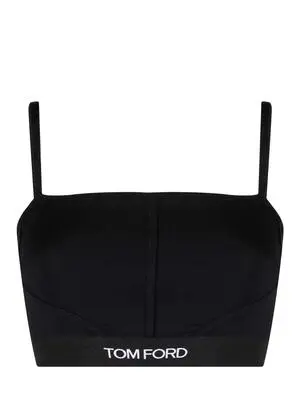 TOM FORD TOM FORD Logo Band Square Neck Top